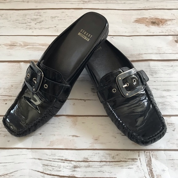 Stuart Weitzman | Shoes | Stuart Weitzman Patent Leather Slipon Mules ...
